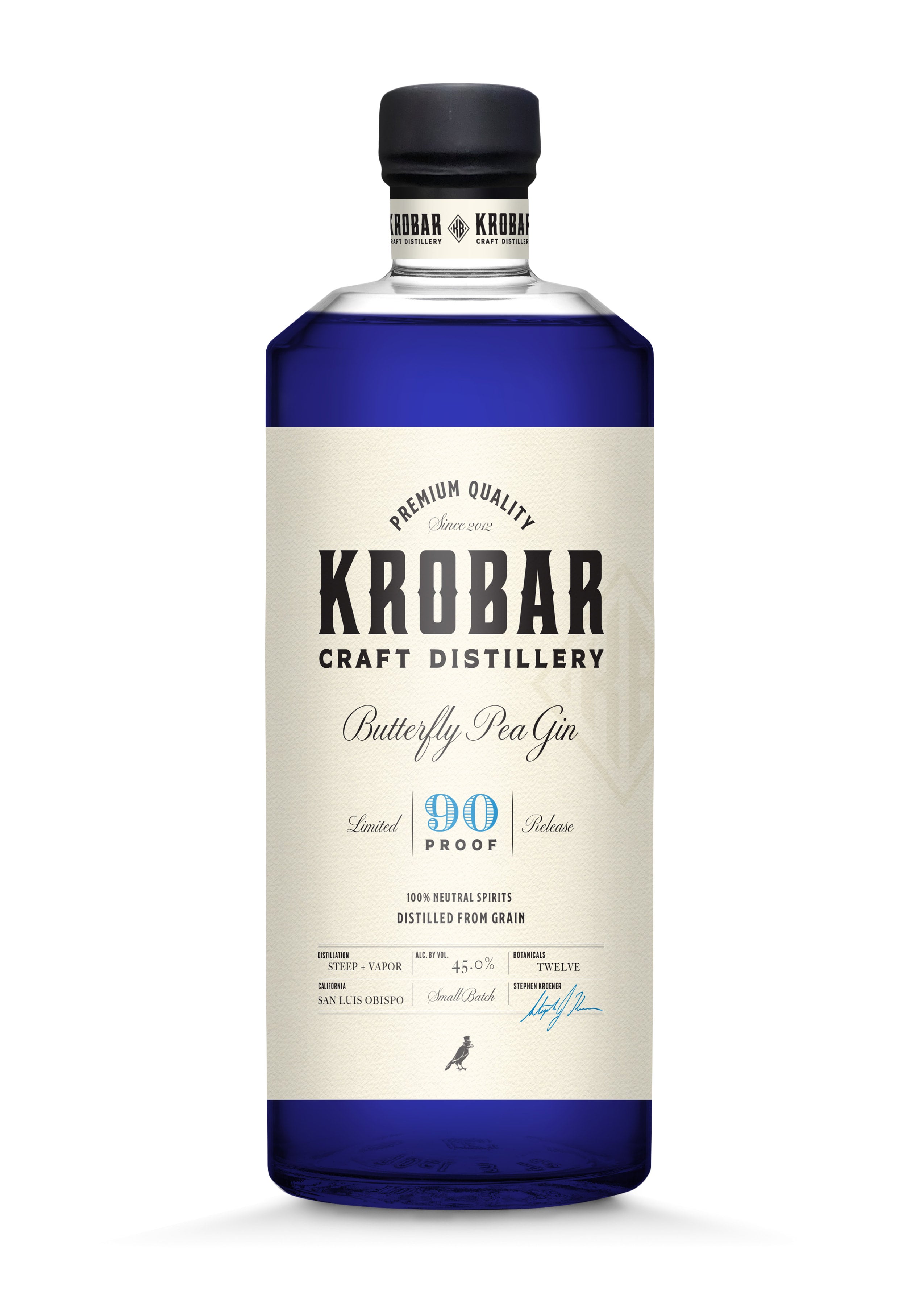 KROBAR Butterfly Pea Gin | KROBĀR Craft Distillery